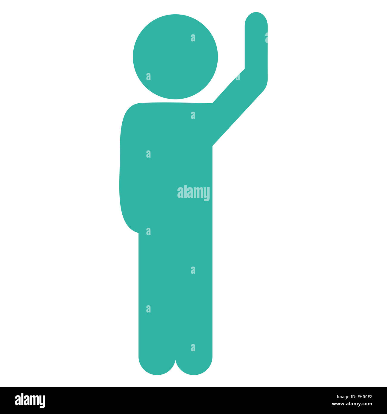 Man Hello Icon Stock Photo - Alamy