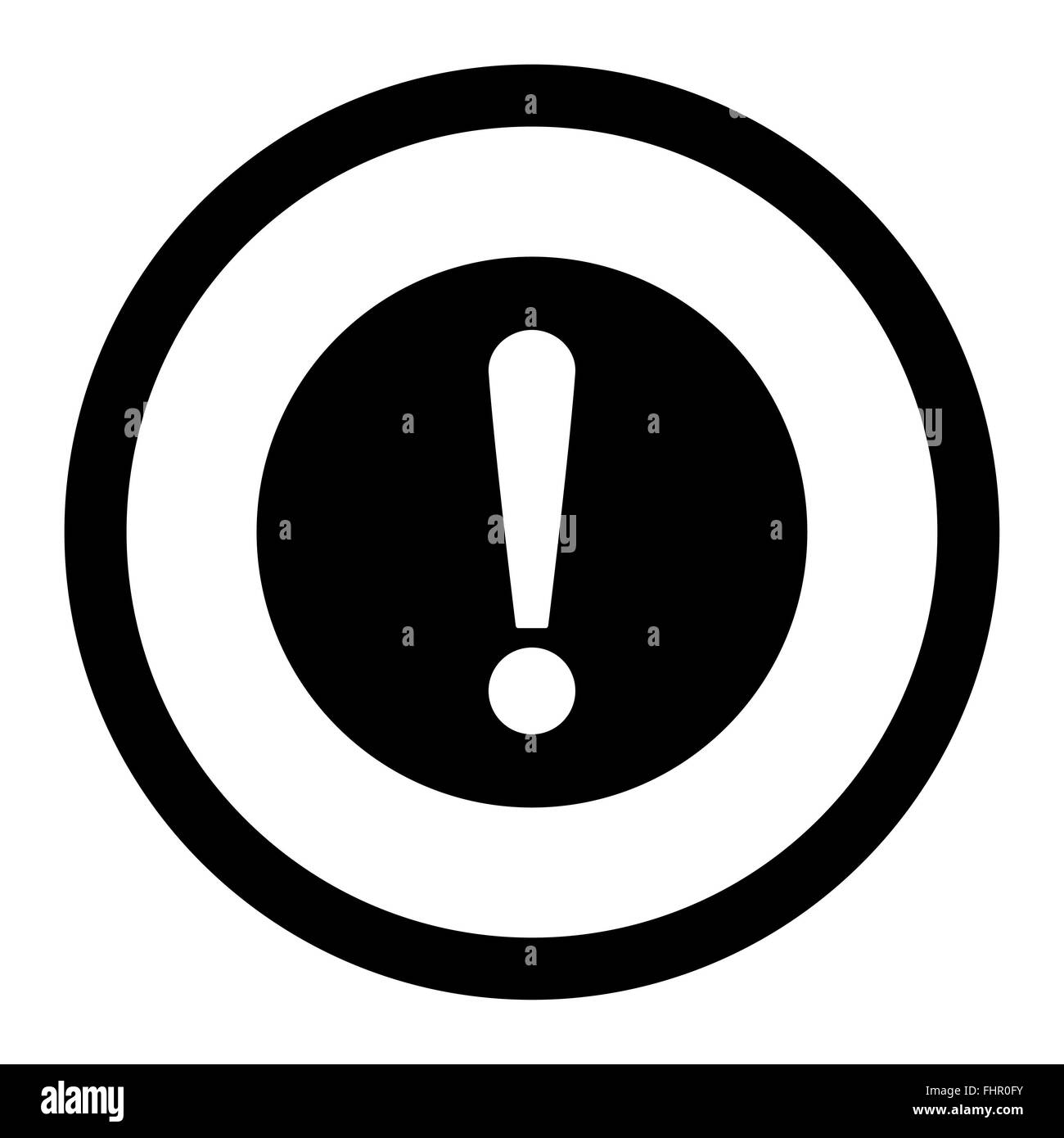 Problem flat black color rounded vector icon Stock Photo - Alamy