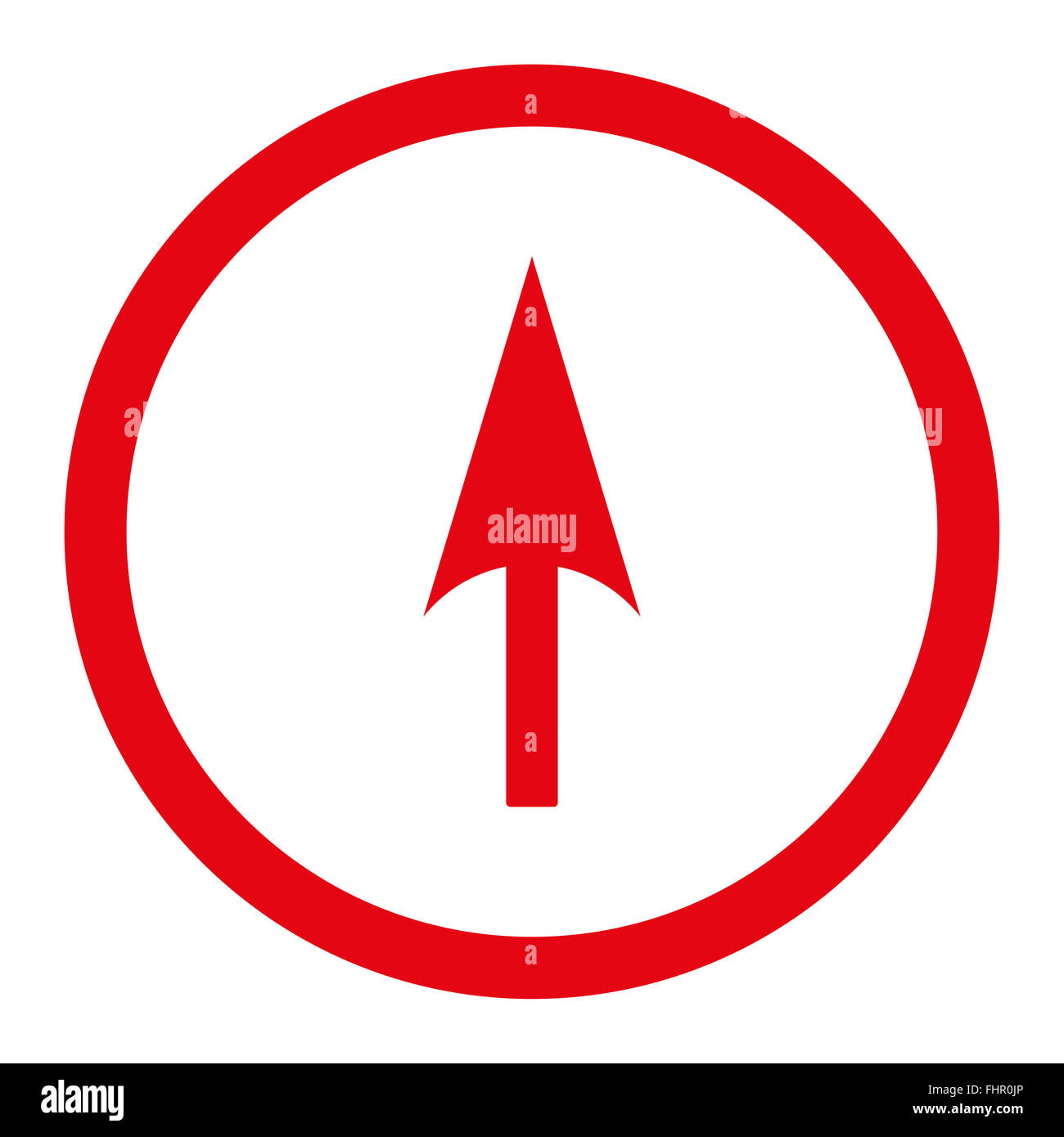 Arrow Axis Y flat red color rounded raster icon Stock Photo - Alamy