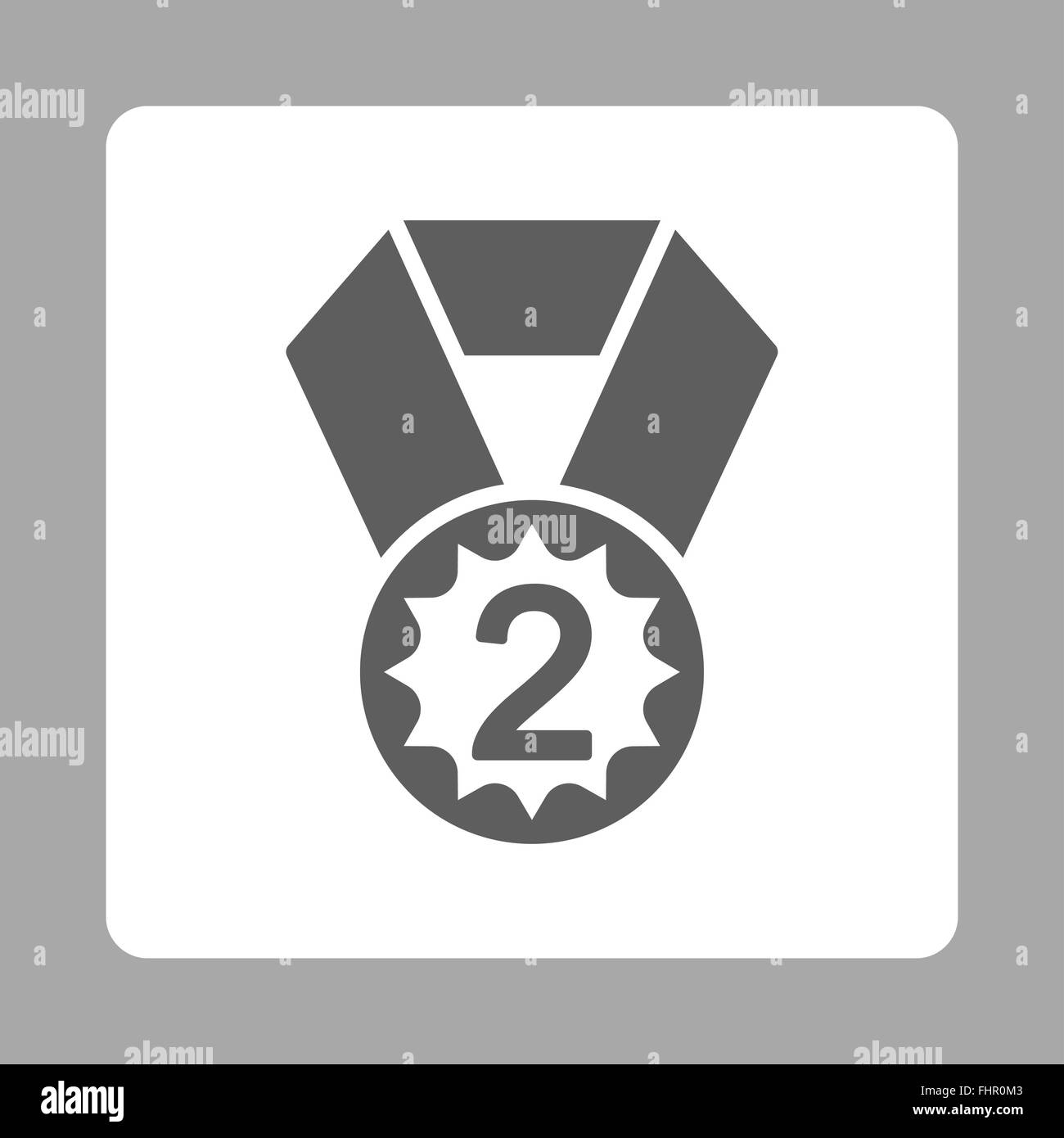Second place icon from Award Buttons OverColor Set Stock Photo - Alamy