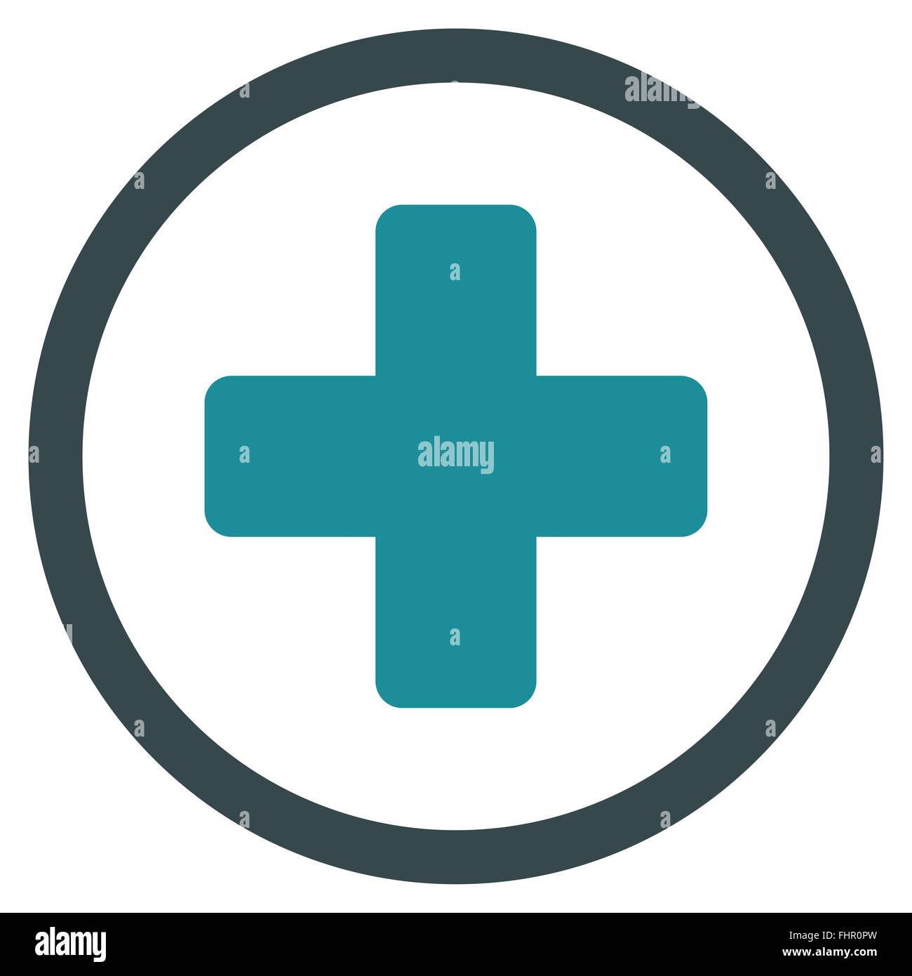 Rounded Plus Icon Stock Photo - Alamy