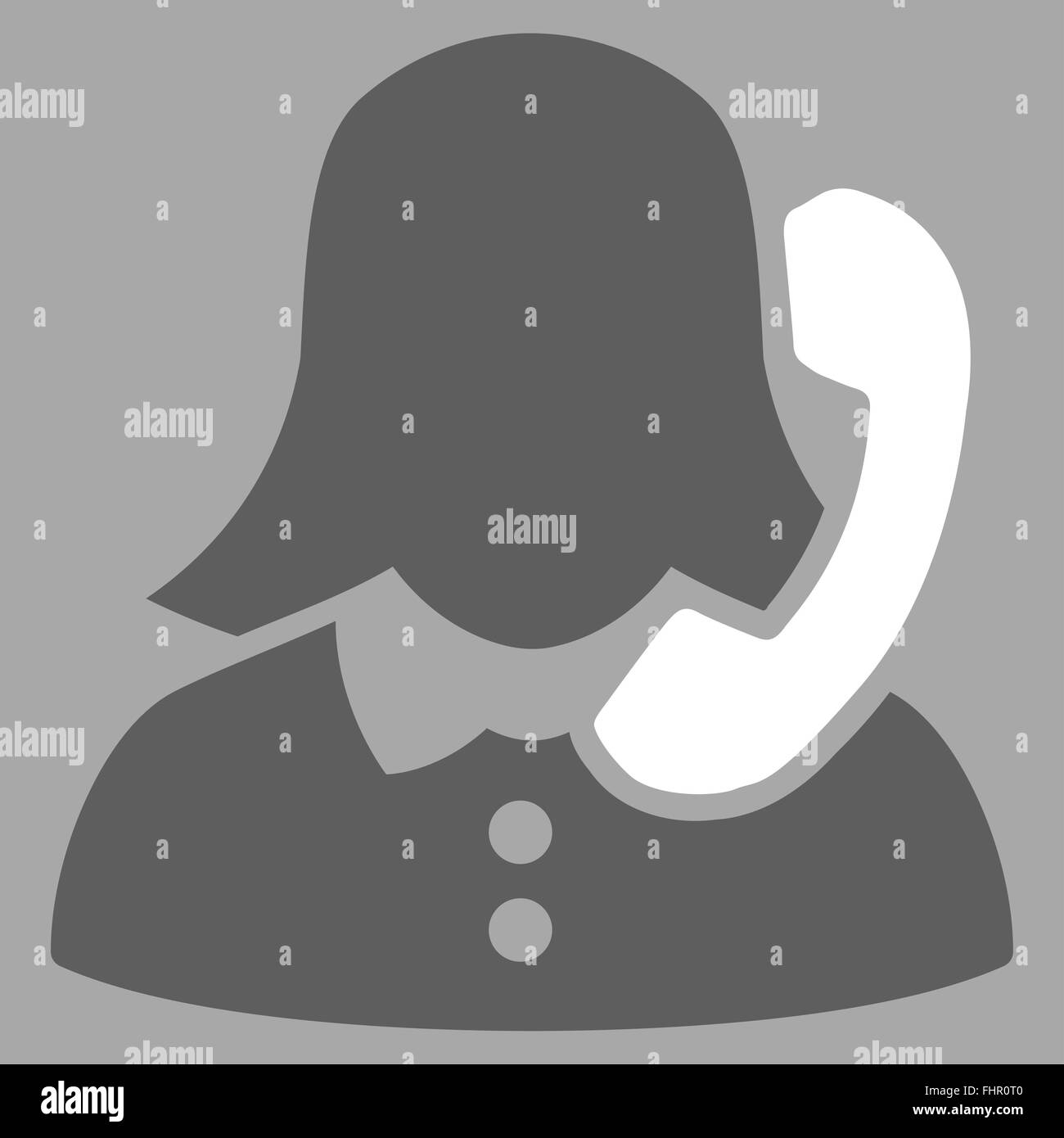 Receptionist Flat Icon Stock Photo - Alamy