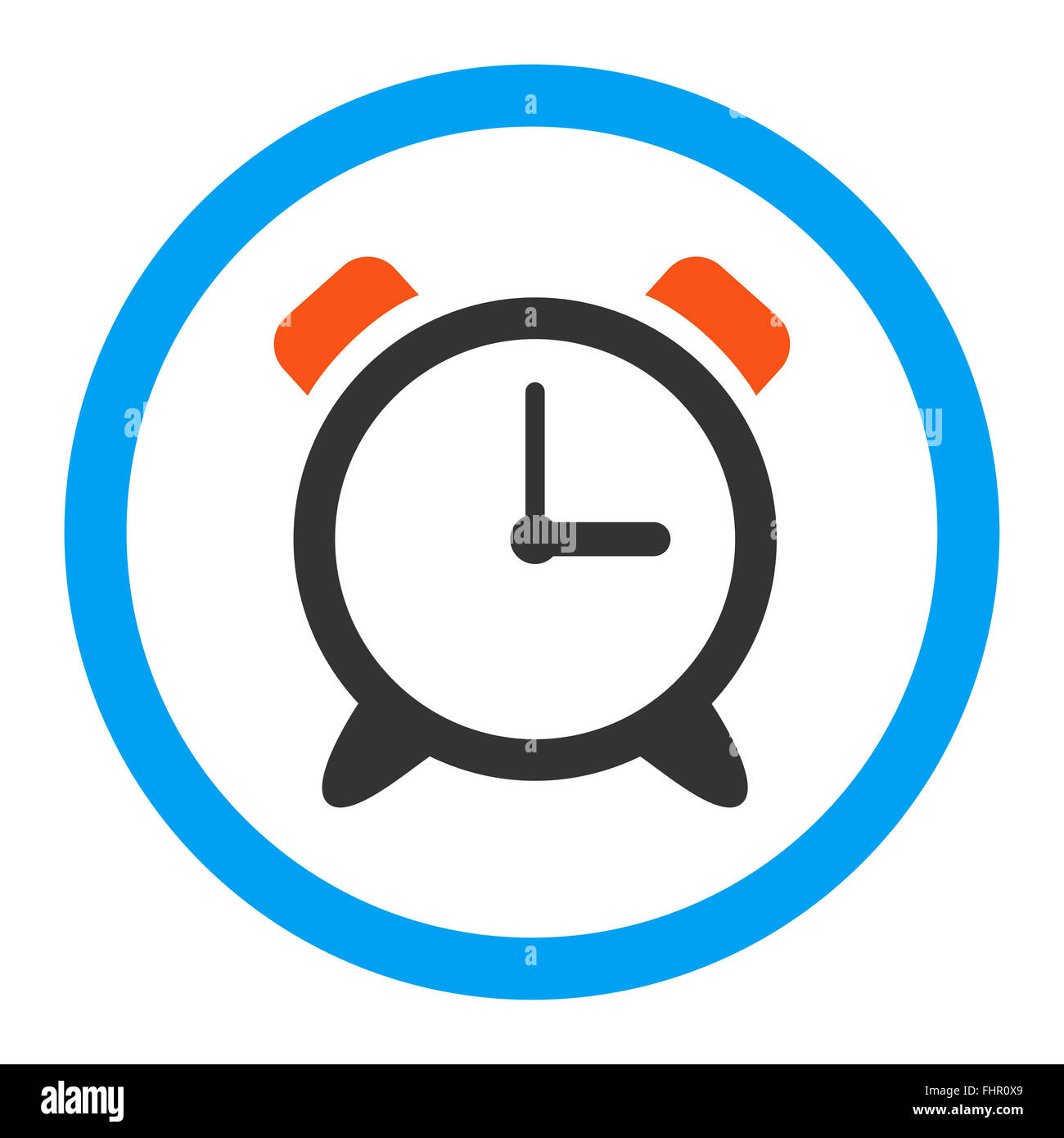 Alarm Clock Rounded Vector Icon Stock Photo - Alamy