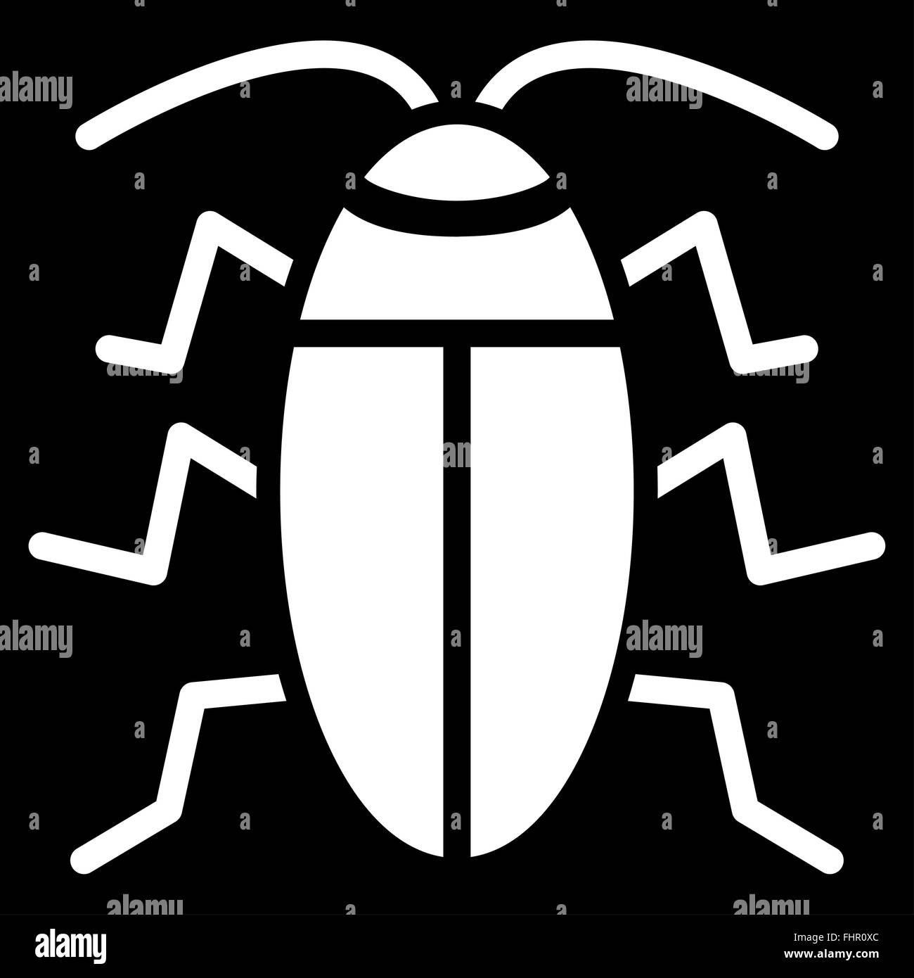 Cockroach Flat Icon Stock Photo - Alamy