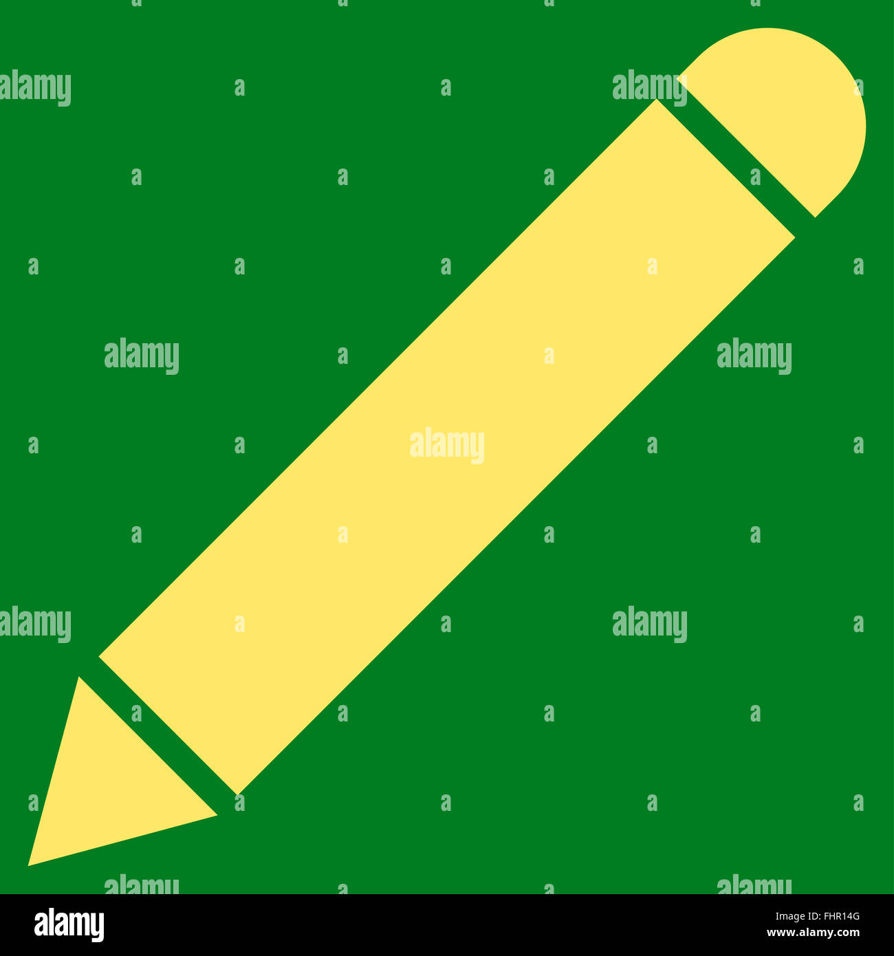 Pencil flat yellow color icon Stock Photo - Alamy