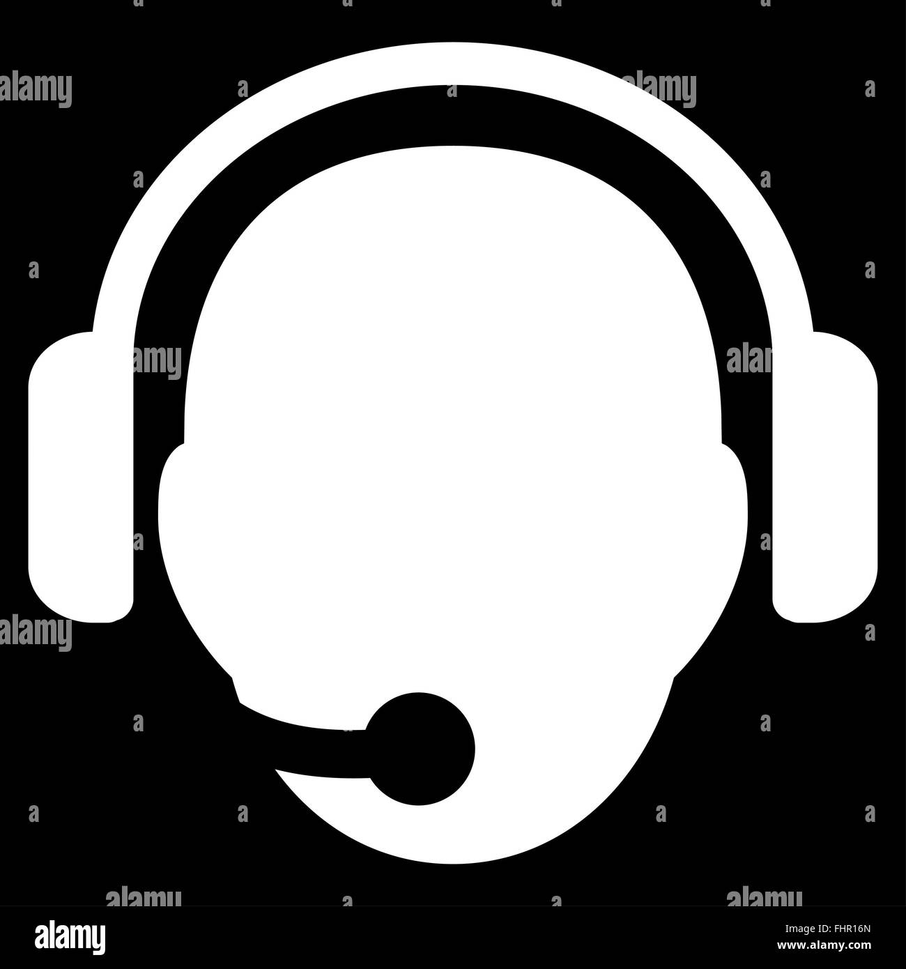 Operator Head Icon Stock Photo - Alamy