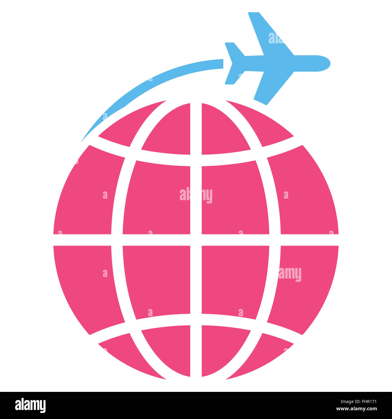 International Flight Flat Icon Stock Photo - Alamy