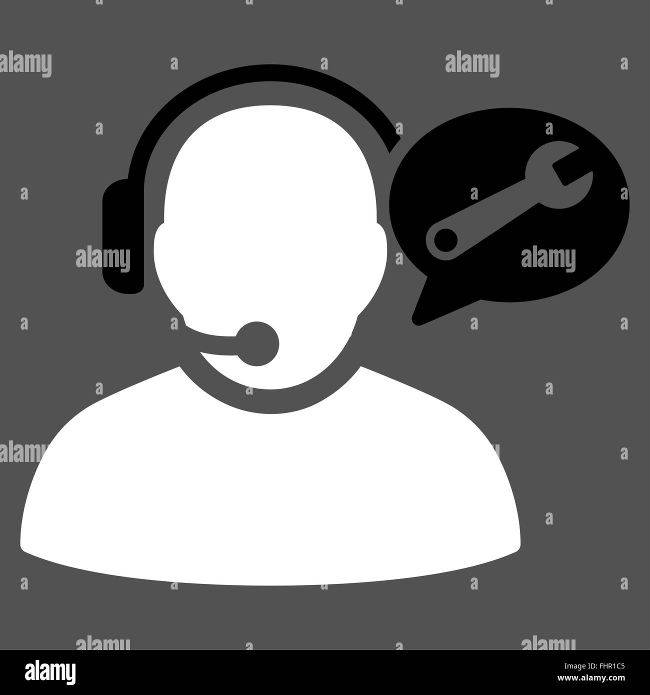 Operator Service Message Icon Stock Photo - Alamy