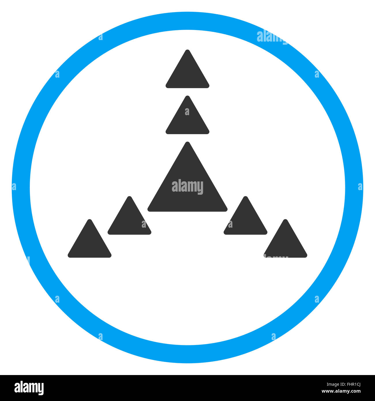 Direction Triangles Rounded Icon Stock Photo - Alamy