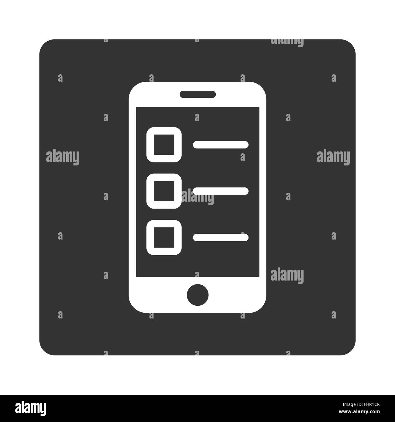Mobile test icon Stock Photo - Alamy