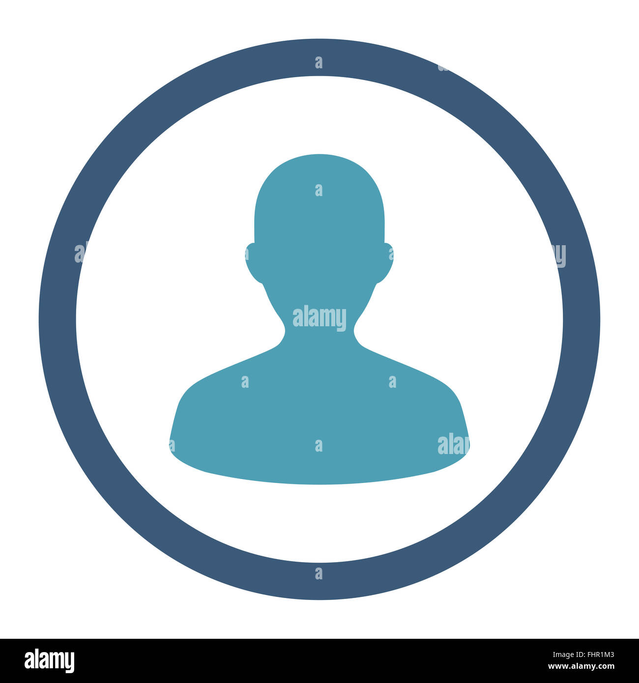 User flat cyan and blue colors rounded vector icon Stock Photo - Alamy