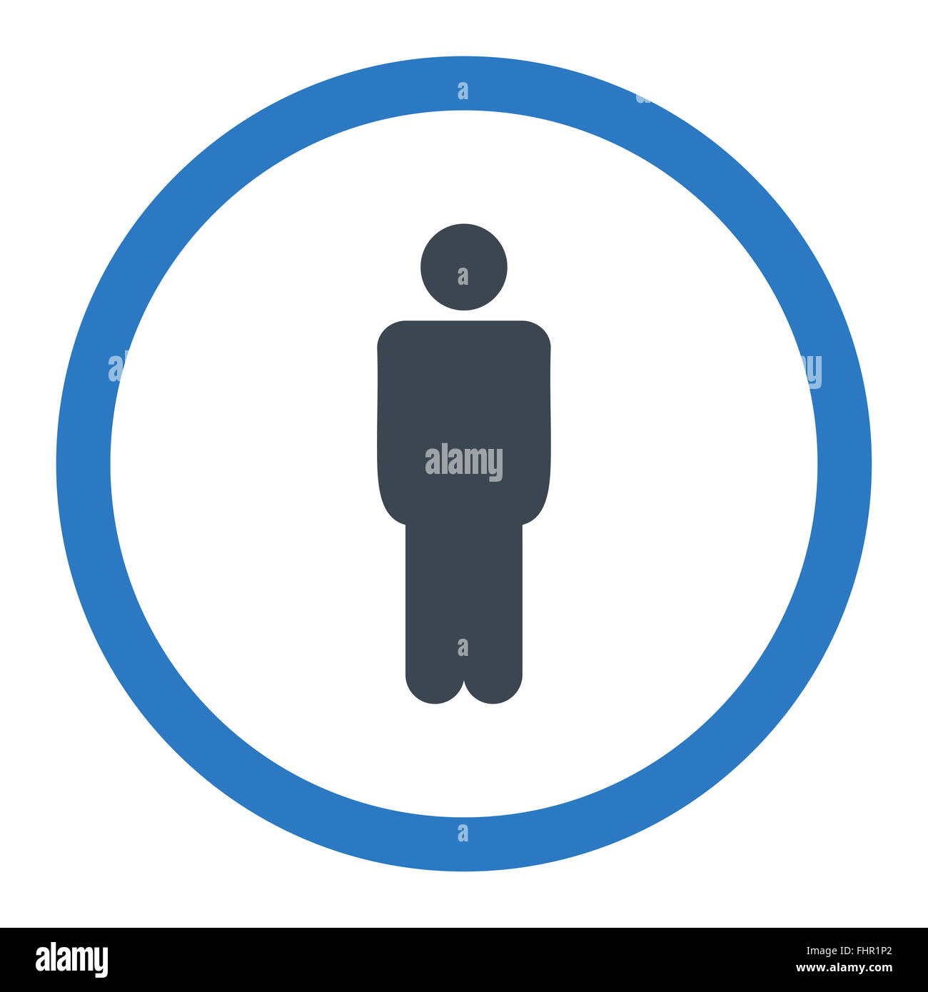 Man flat smooth blue colors rounded raster icon Stock Photo - Alamy
