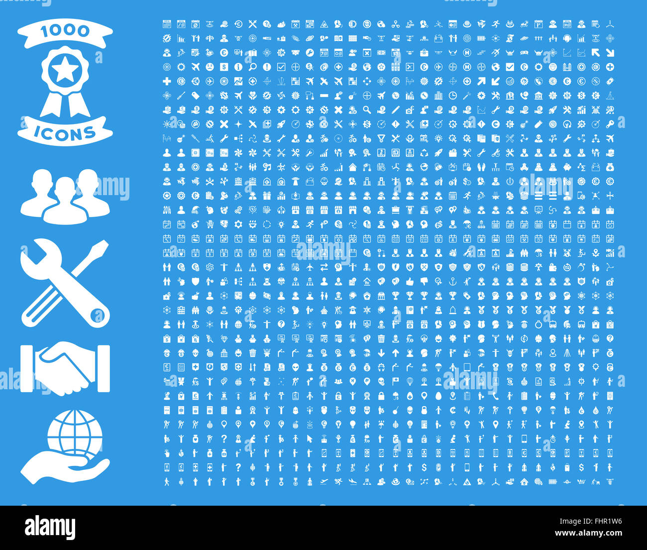 Set Of 1000 Flat Vector Icons Stock Photo - Alamy