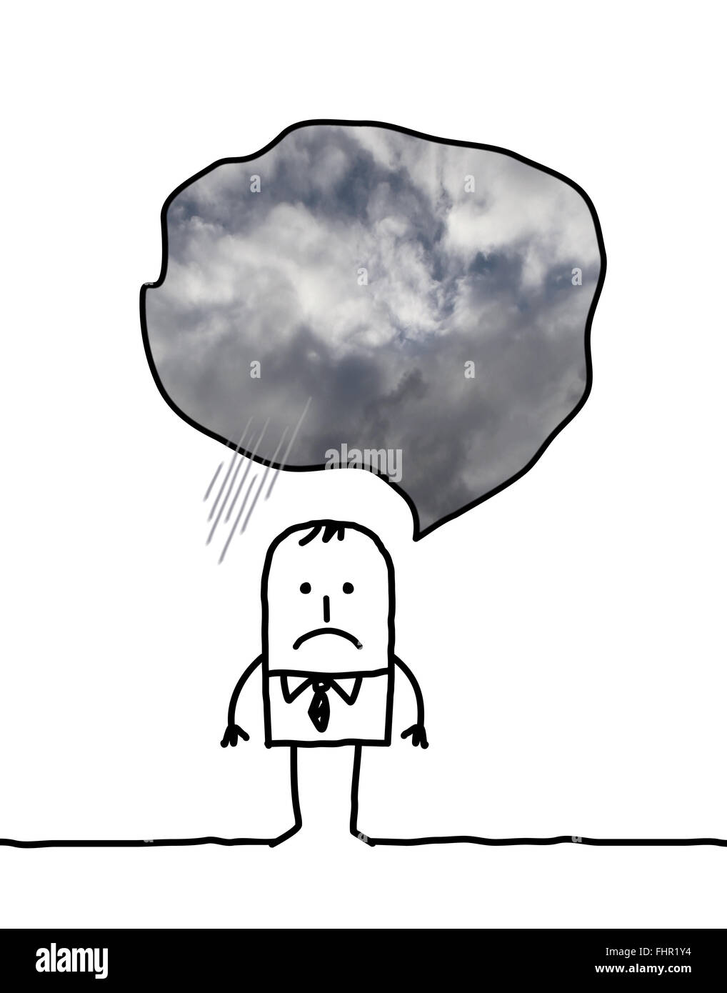 Sad businessman cartoon character Cut Out Stock Images & Pictures - Alamy