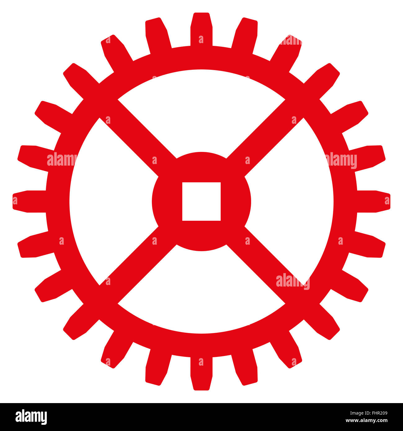Clock Gear Icon Stock Photo - Alamy