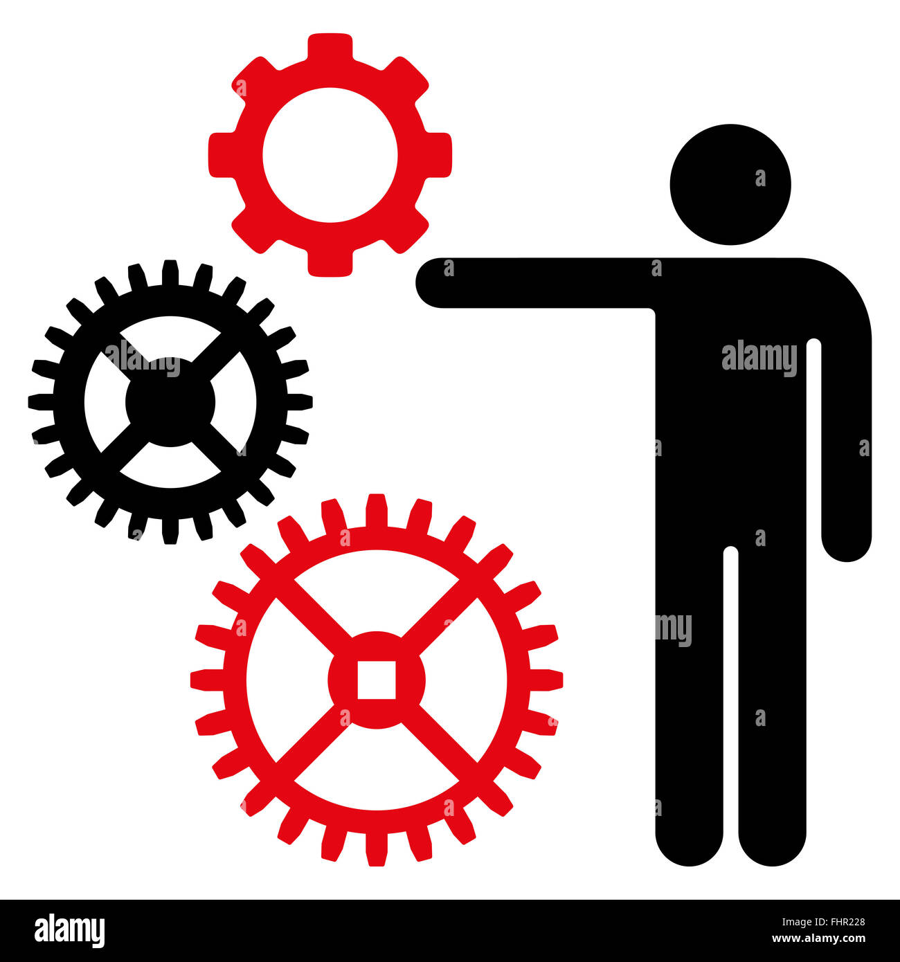 Mechanics Presentation Flat Icon Stock Photo - Alamy
