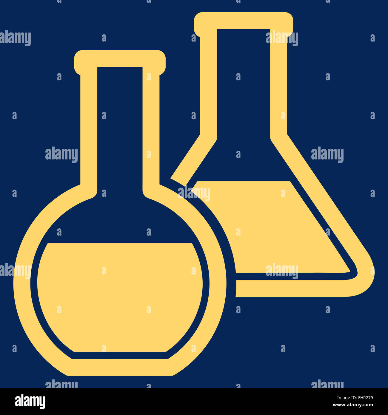 Glass Flasks Icon Stock Photo - Alamy