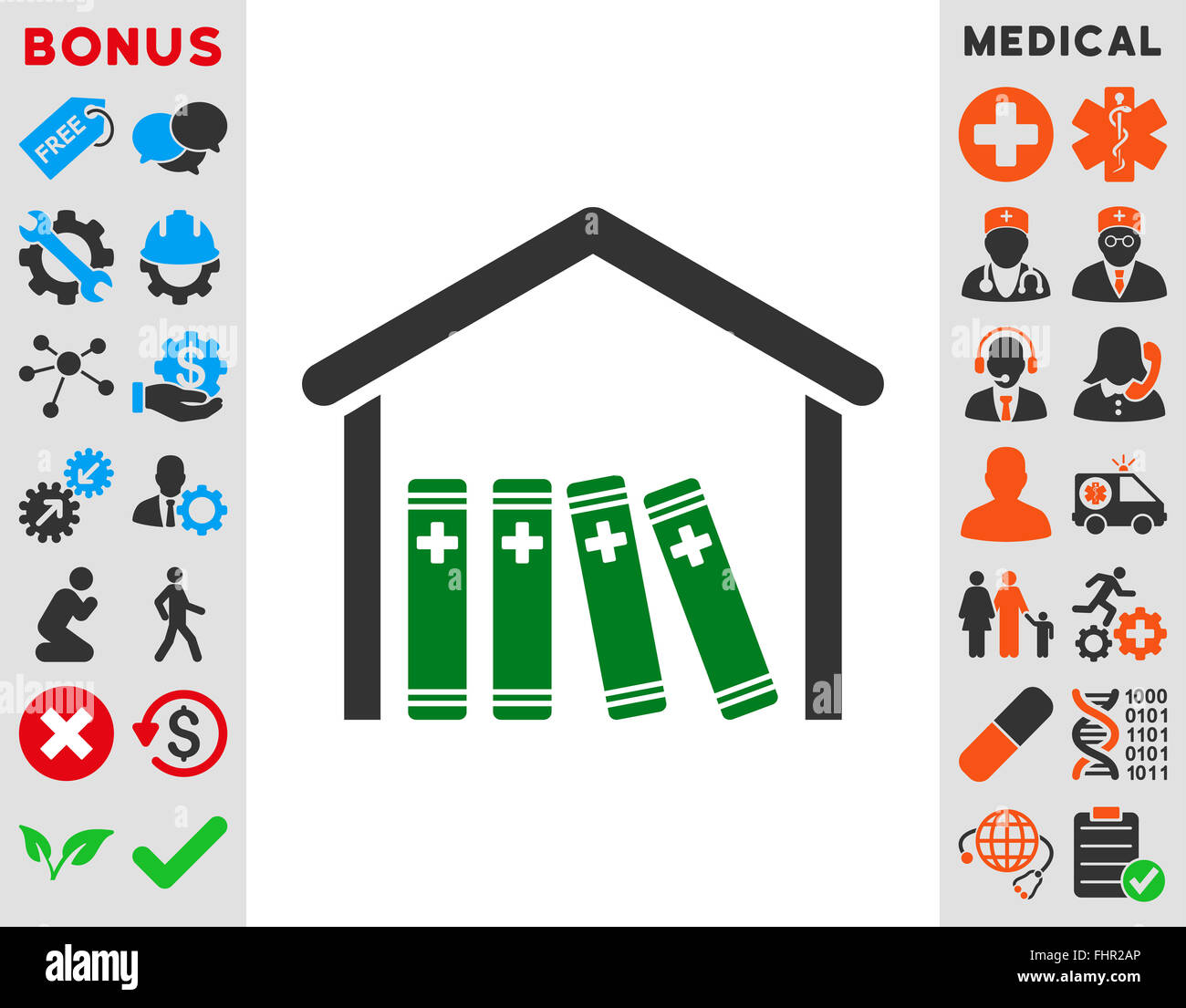 Medical Library Icon Stock Photo - Alamy