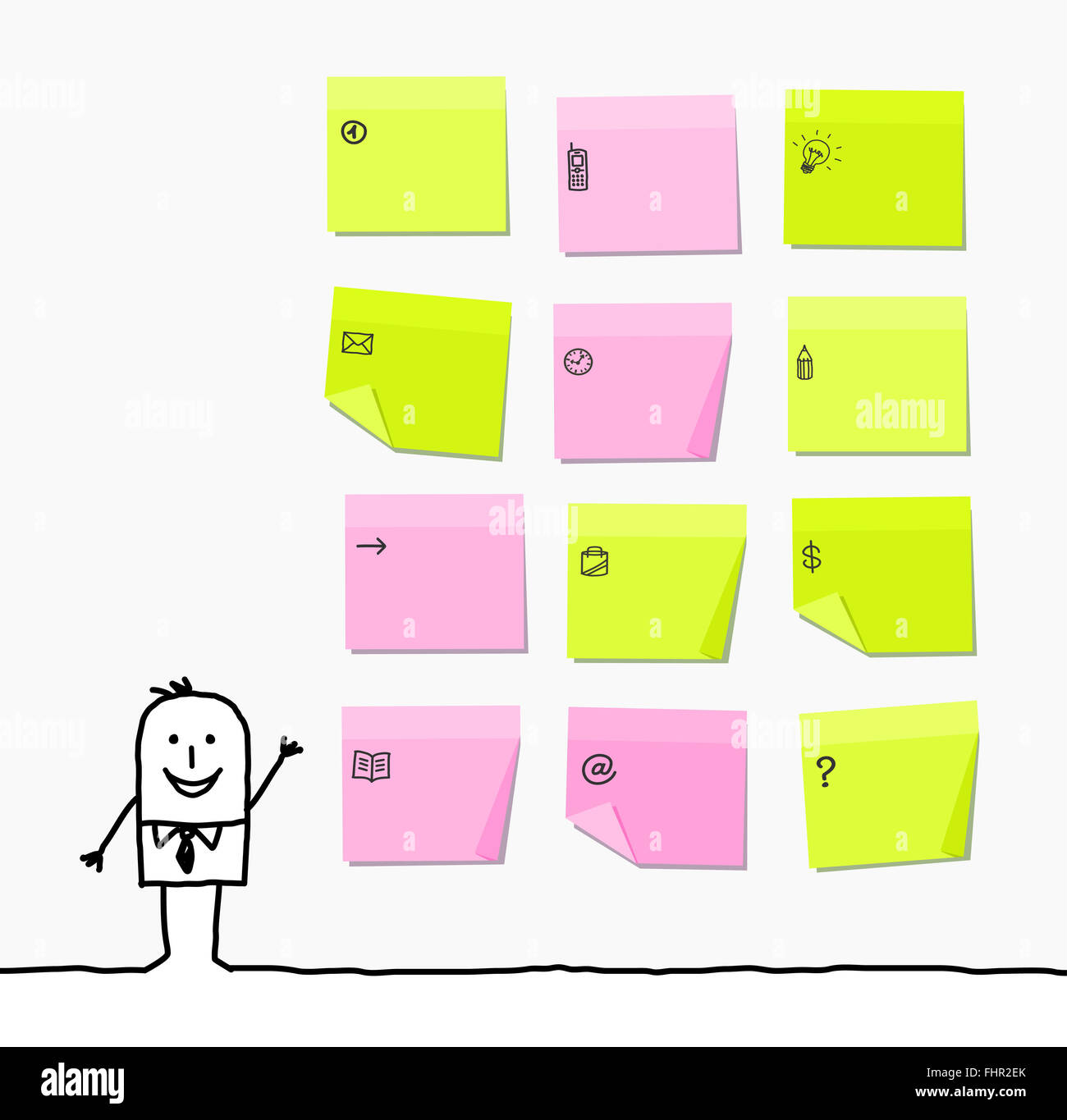 Cartoon reminder notes hi-res stock photography and images - Alamy