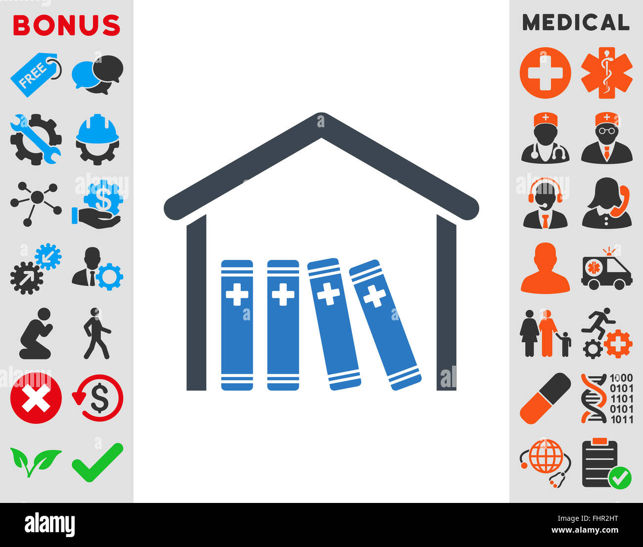 Medical Library Icon Stock Photo - Alamy