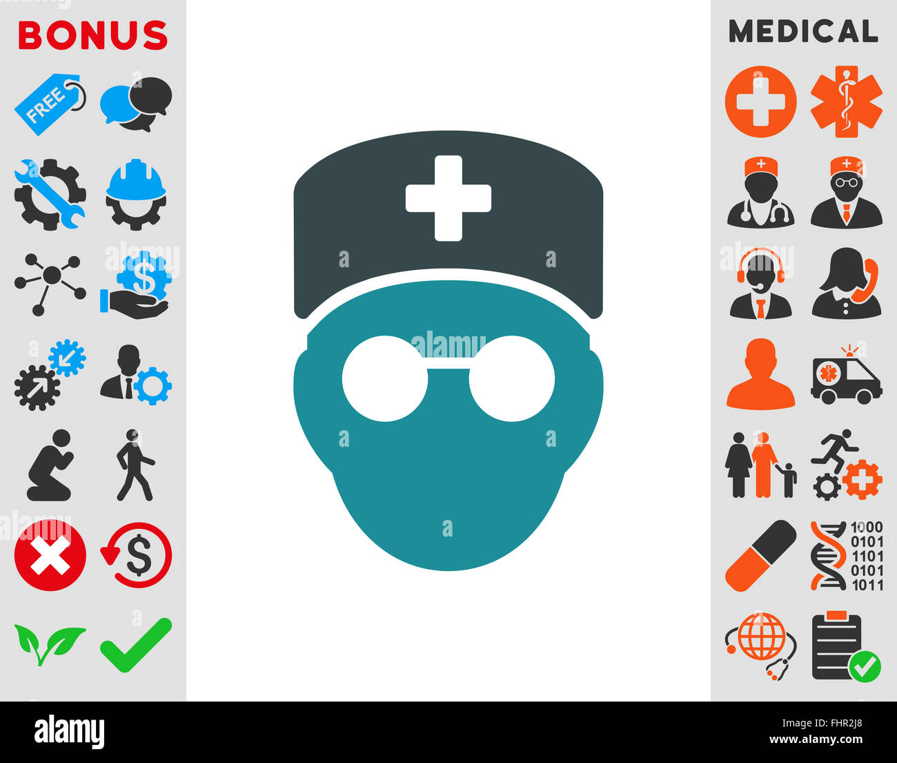 Medic Head Icon Stock Photo - Alamy