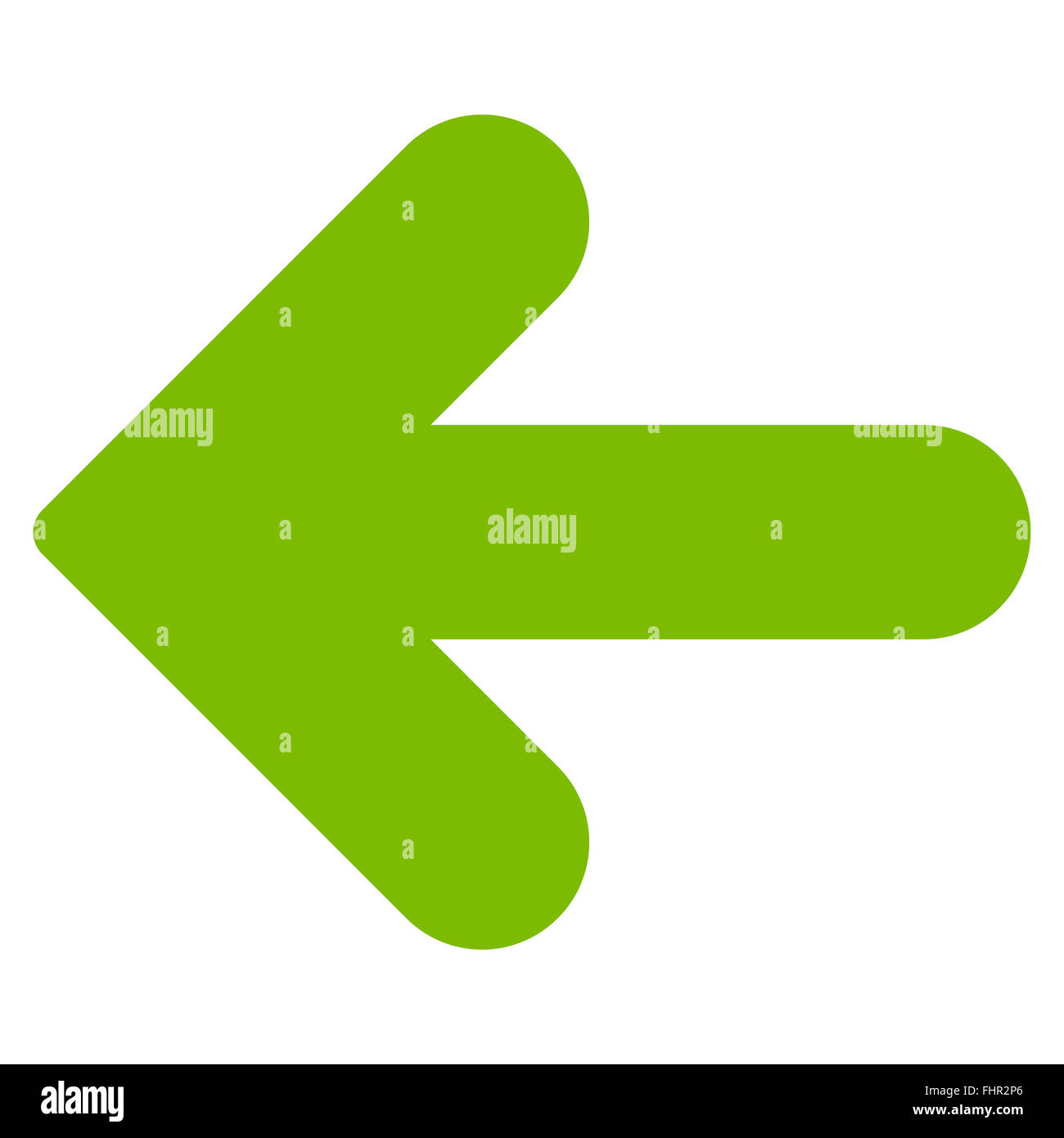 Arrow Left flat eco green color icon Stock Photo - Alamy