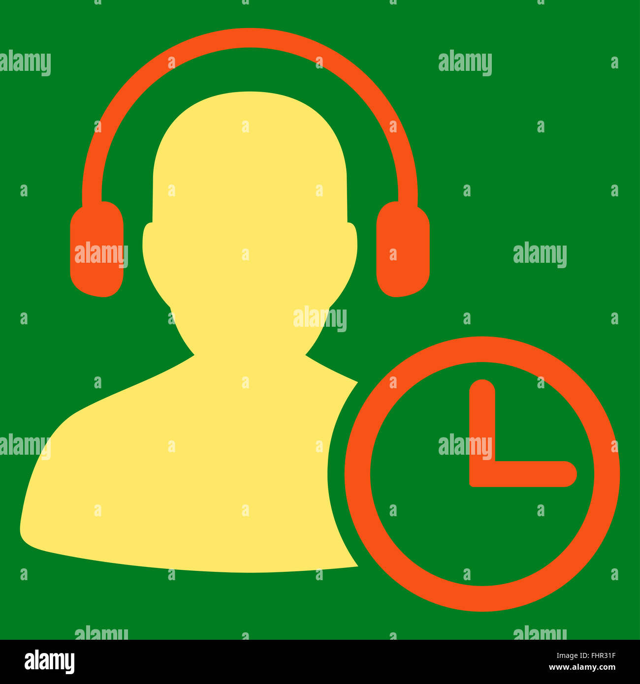 Operator Time Icon Stock Photo - Alamy