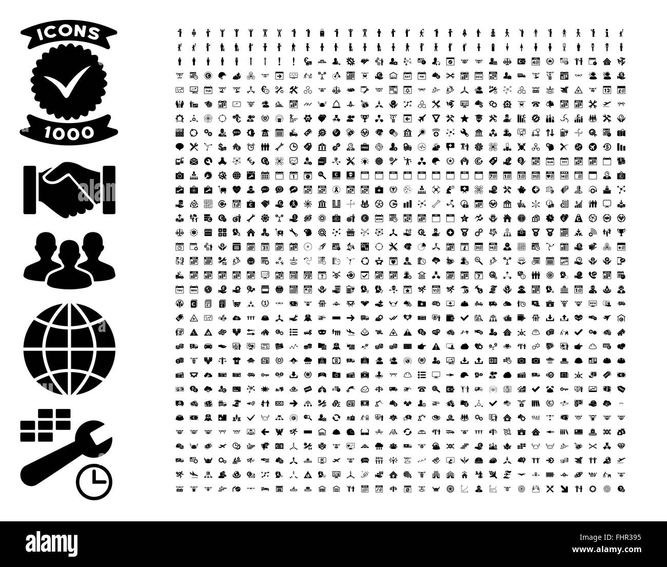 Collection Of 1000 Flat Vector Icons Stock Photo - Alamy