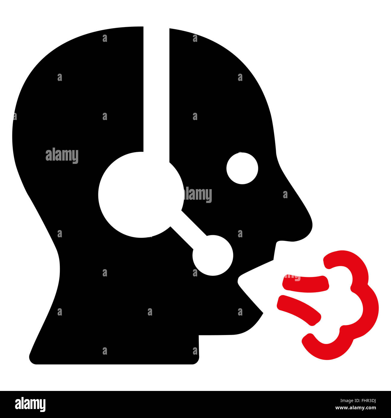 Operator Speech Flat Icon Stock Photo - Alamy