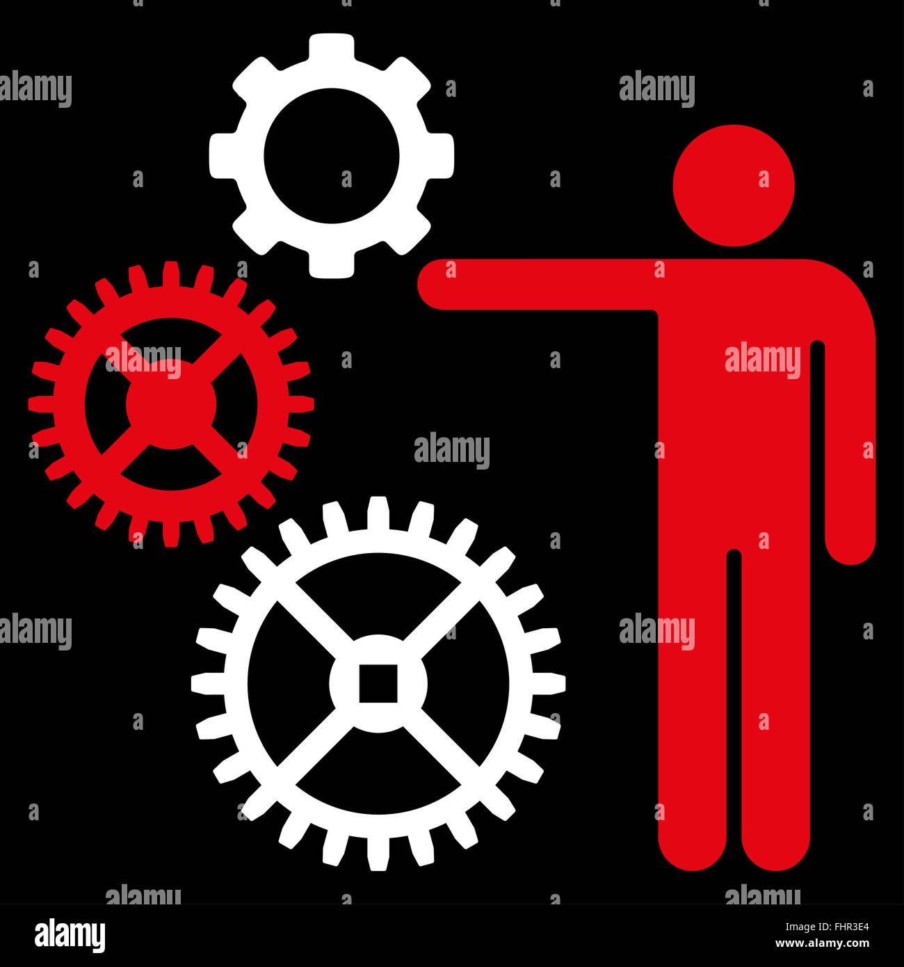 Mechanics Presentation Flat Icon Stock Photo - Alamy