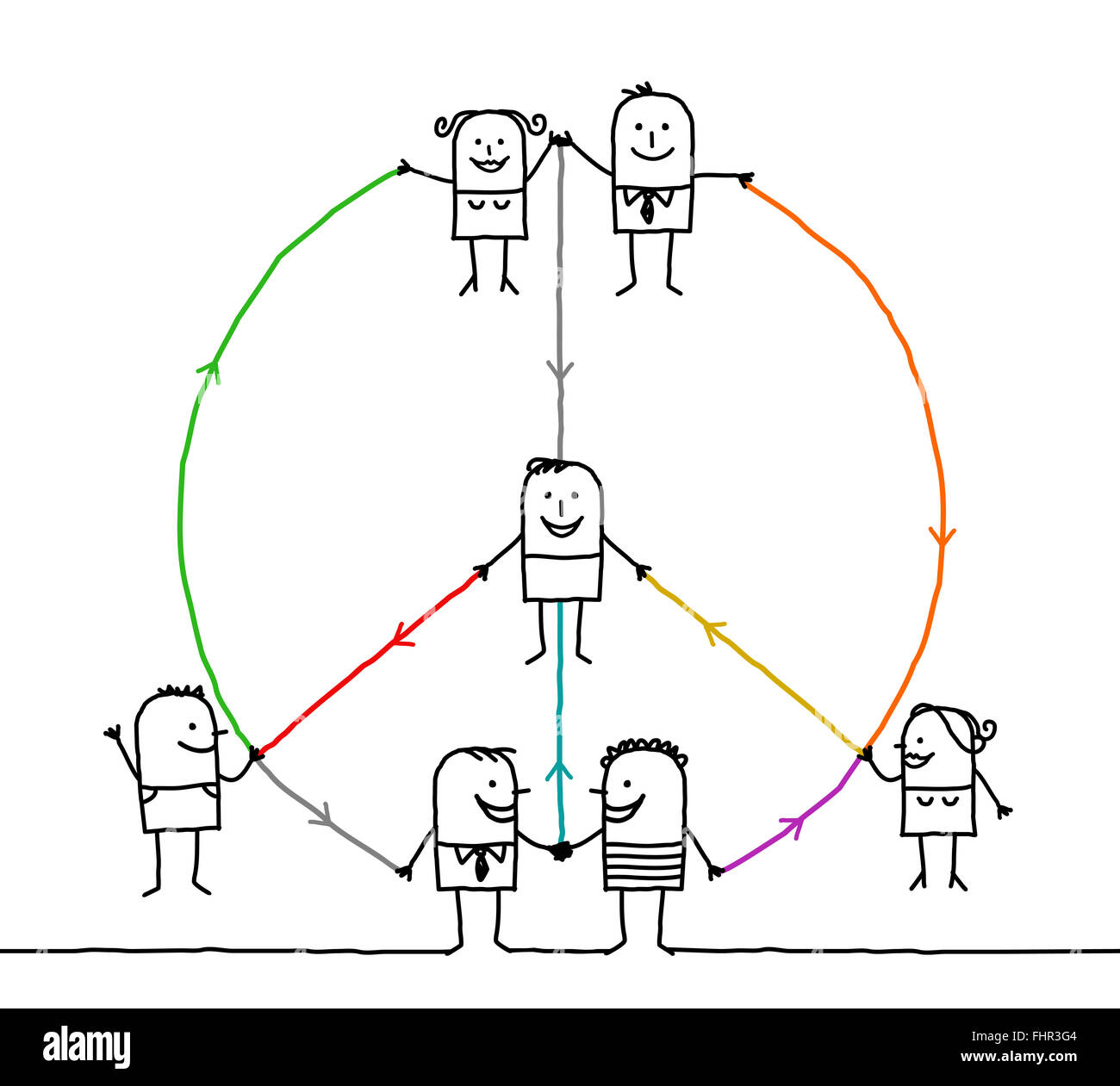 Connected society Cut Out Stock Images & Pictures - Alamy