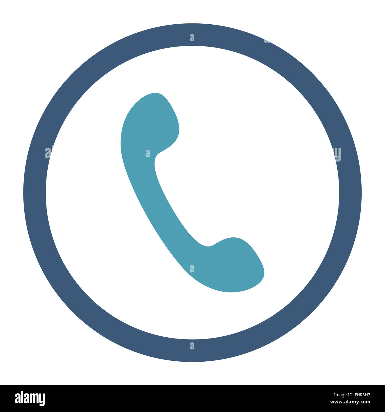 Phone flat cyan and blue colors rounded vector icon Stock Photo - Alamy