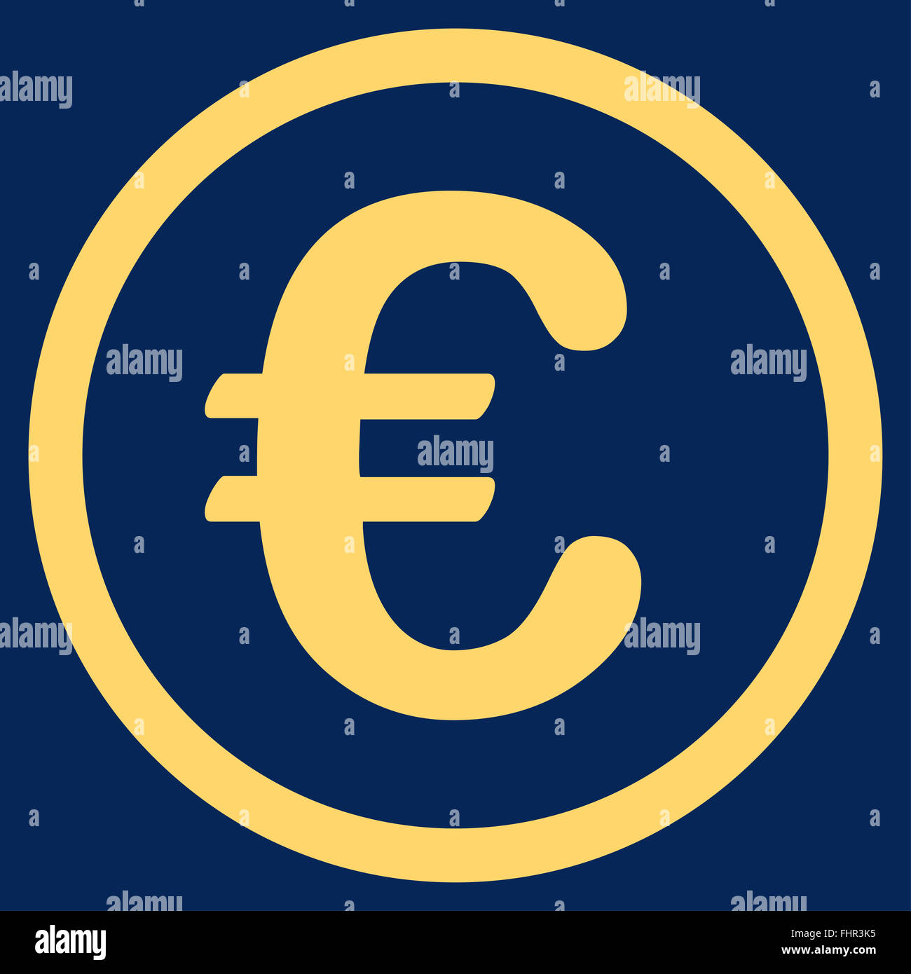 Euro Coin Icon Stock Photo - Alamy
