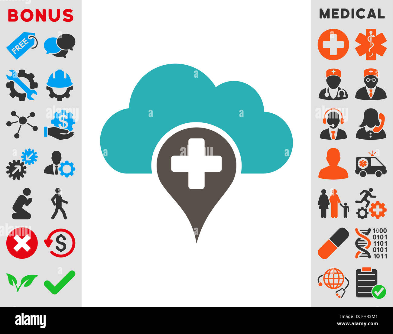 Medical Cloud Icon Stock Photo - Alamy
