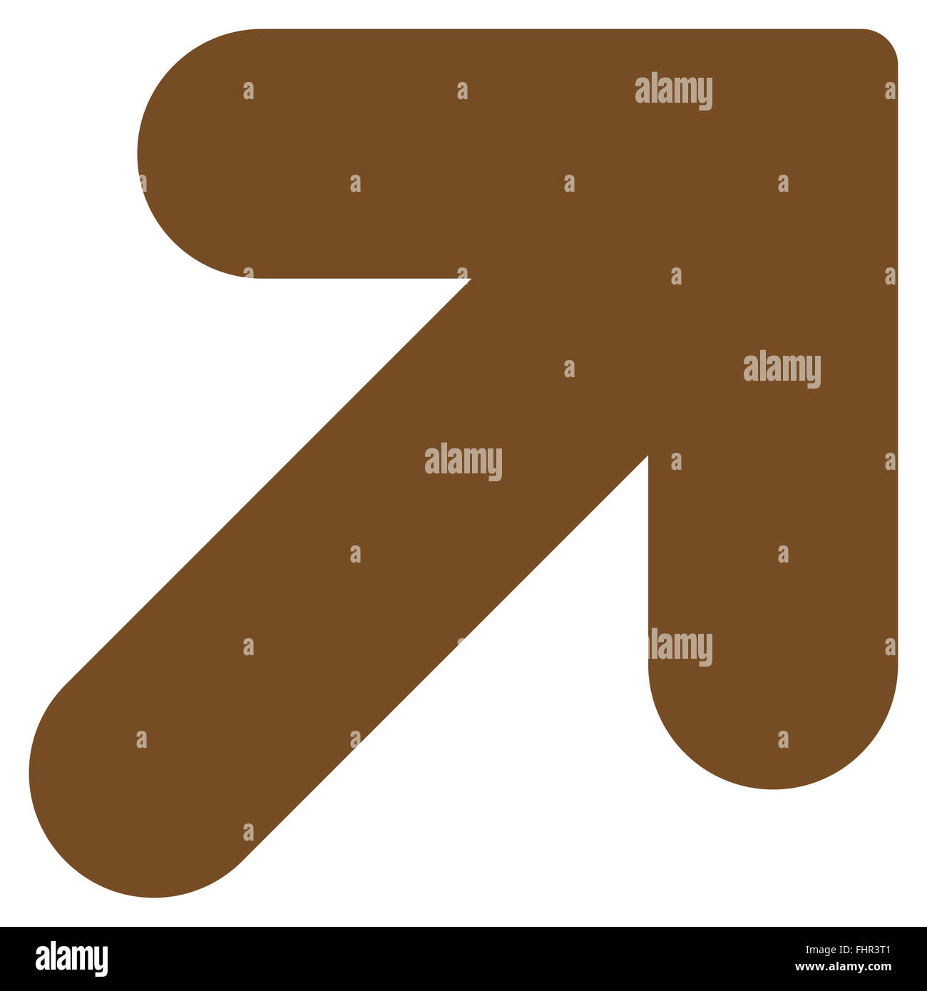 Arrow Up Right flat brown color icon Stock Photo - Alamy