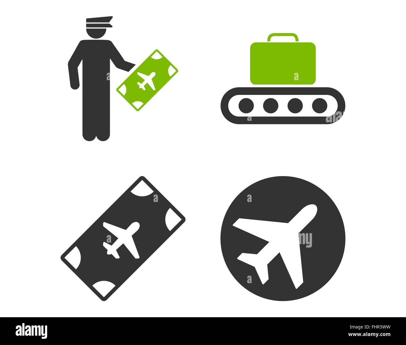 Aviation Icon Set Stock Photo - Alamy