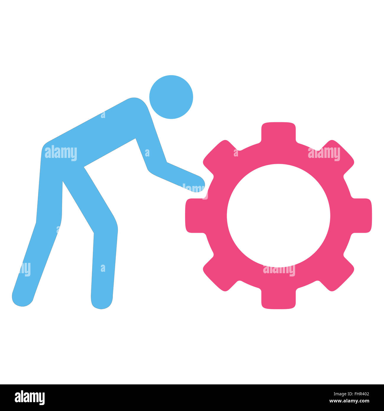 Working Person Icon Stock Photo - Alamy