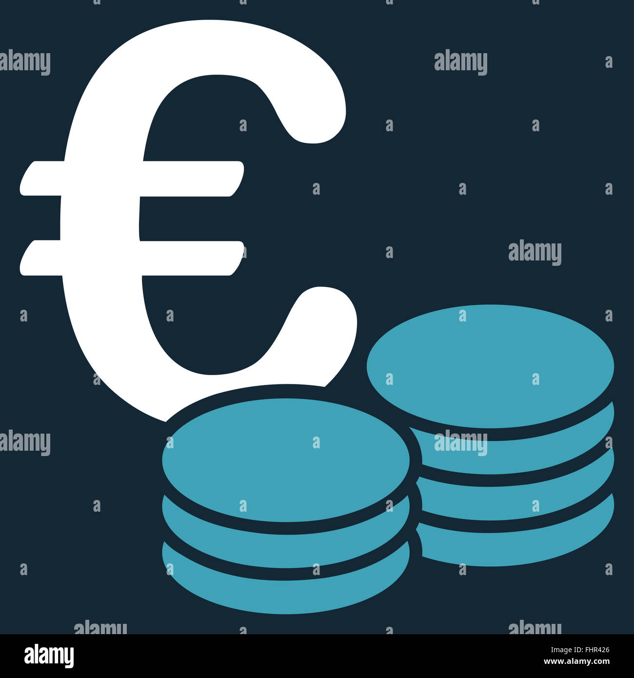 Euro Coin Stacks Icon Stock Photo - Alamy
