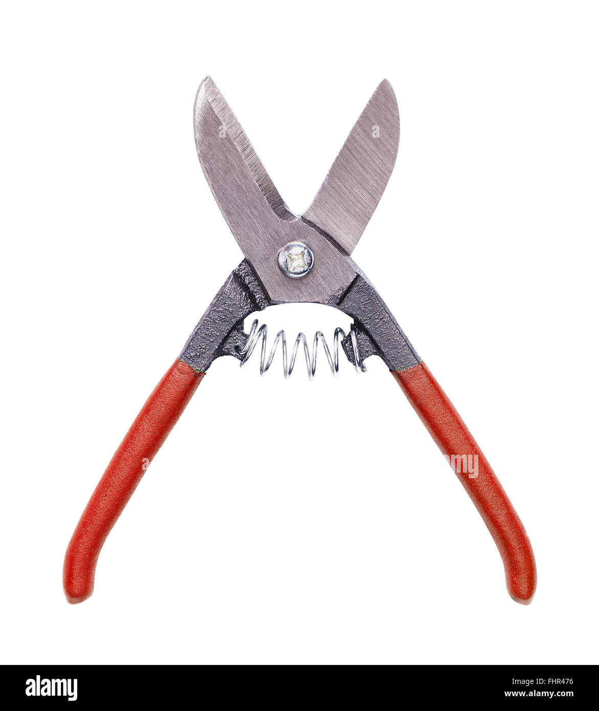 Metal shears isolated on a white background Stock Photo - Alamy