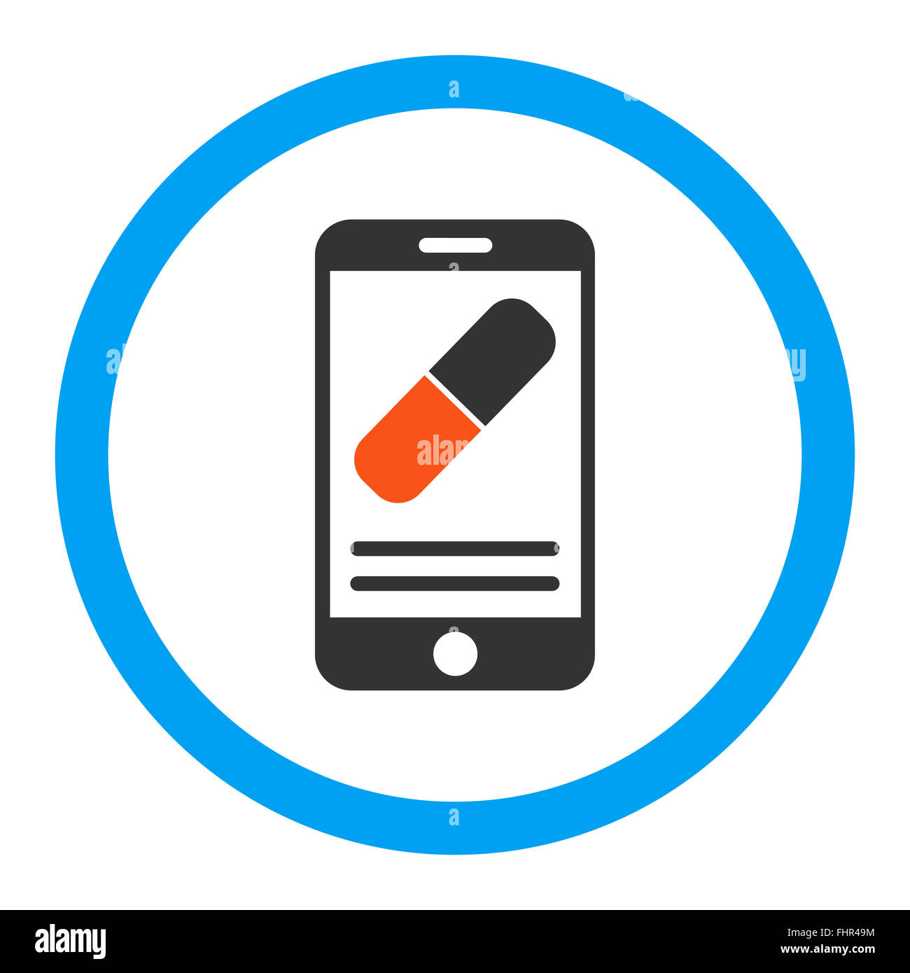 Medication Online Information Rounded Vector Icon Stock Photo - Alamy