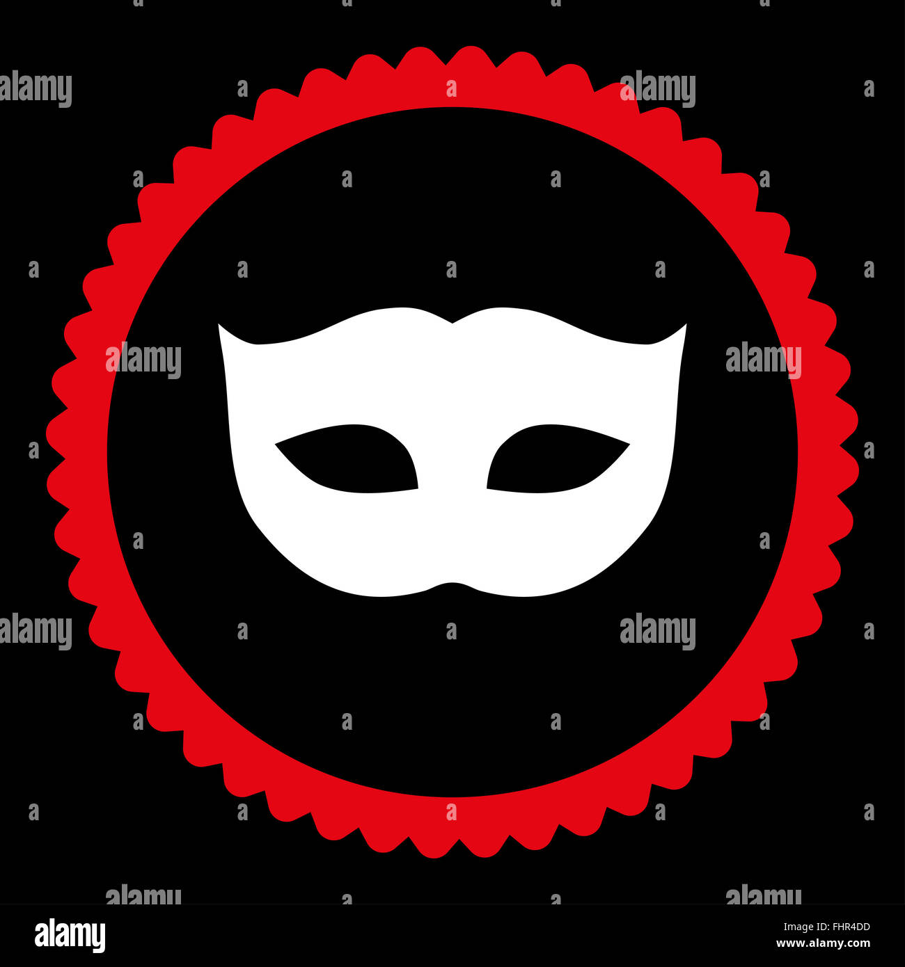 Privacy Mask flat red and white colors round stamp icon Stock Photo - Alamy