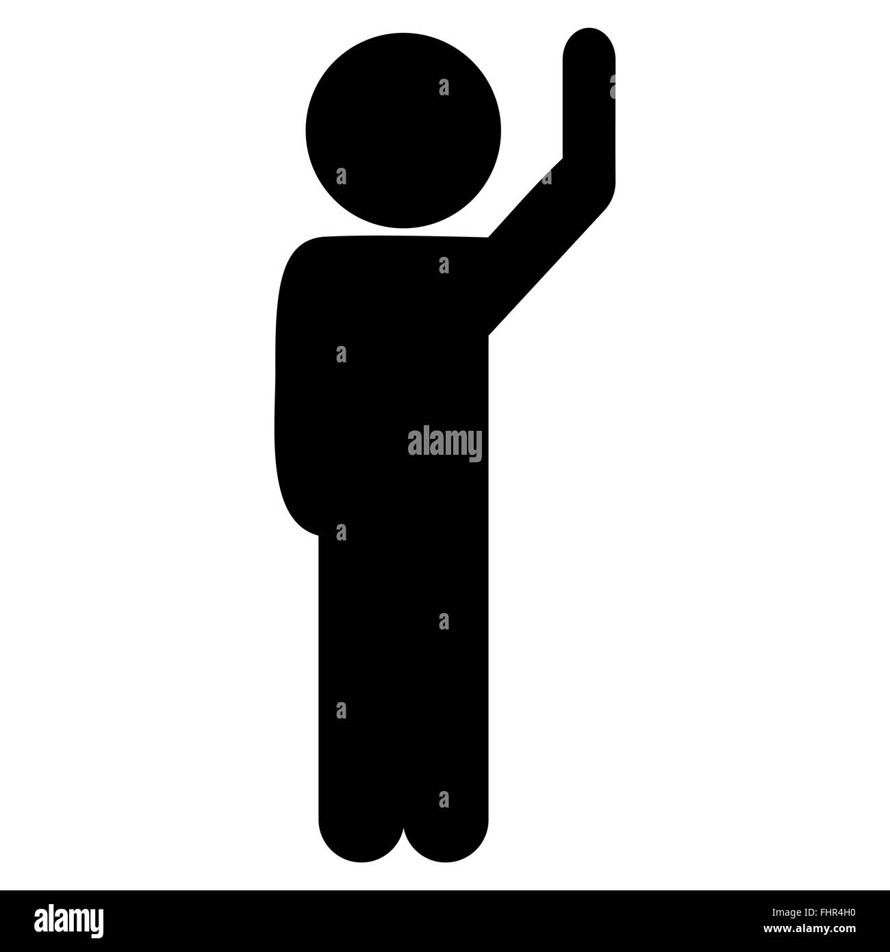 Kid Hello Icon Stock Photo - Alamy