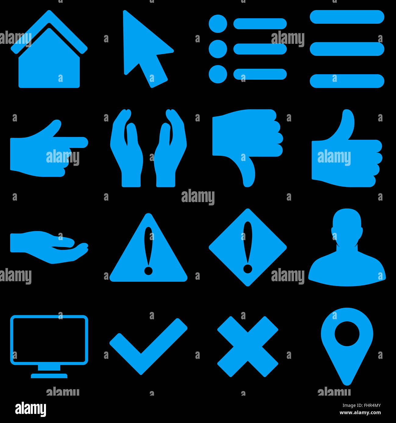 Basic gesture and sign icons Stock Photo - Alamy
