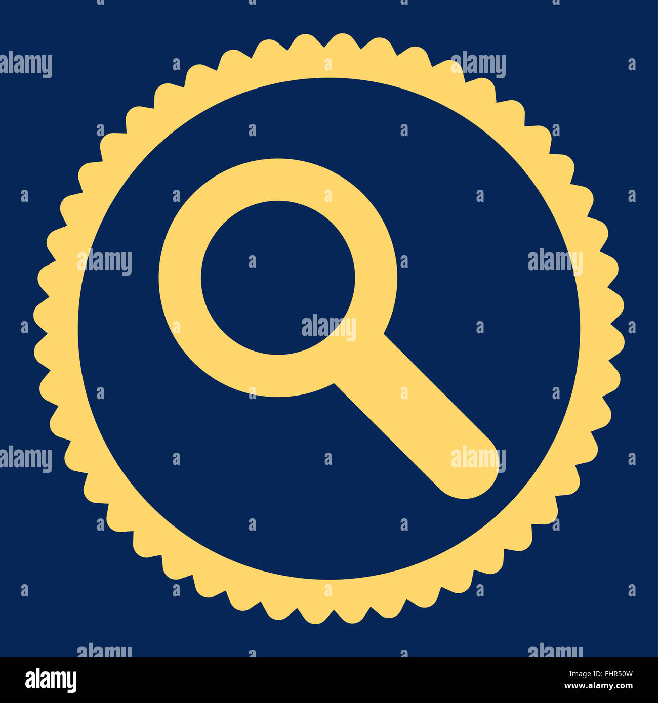 Search flat yellow color round stamp icon Stock Photo - Alamy