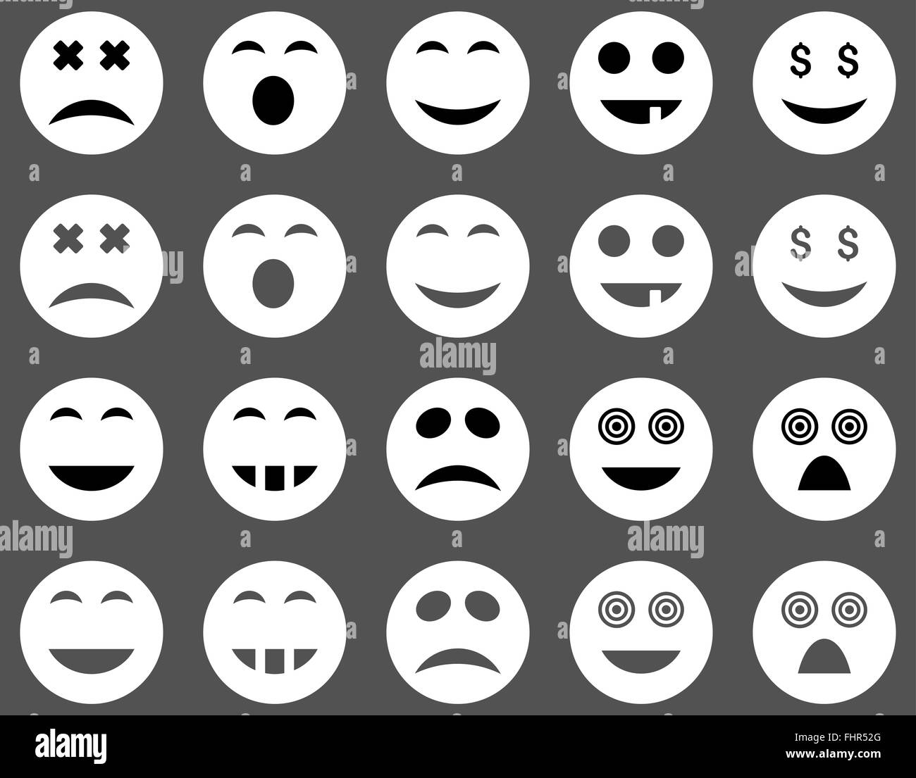 Smile and emotion icons Stock Photo - Alamy