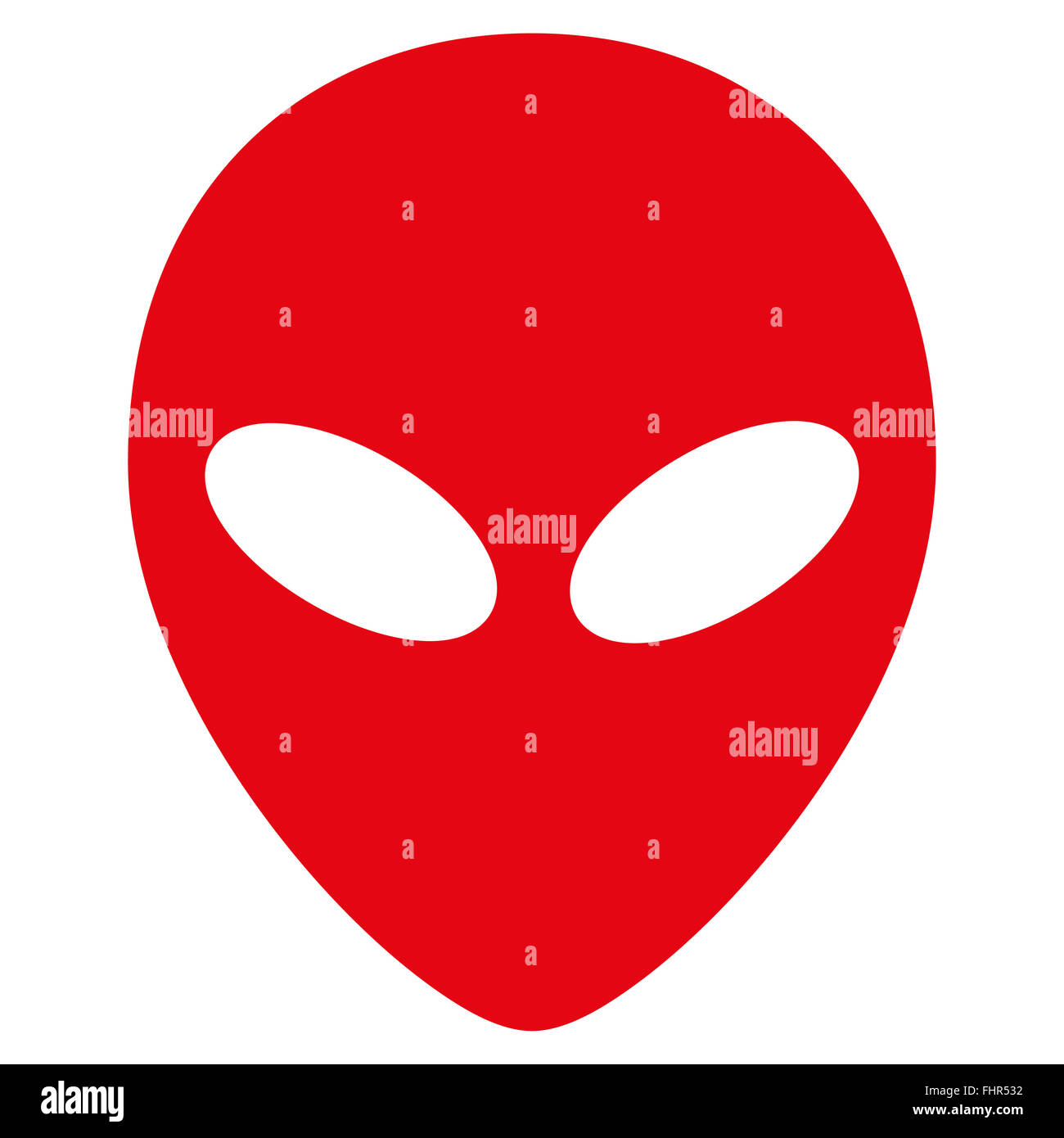 Alien Head Flat Icon Stock Photo - Alamy