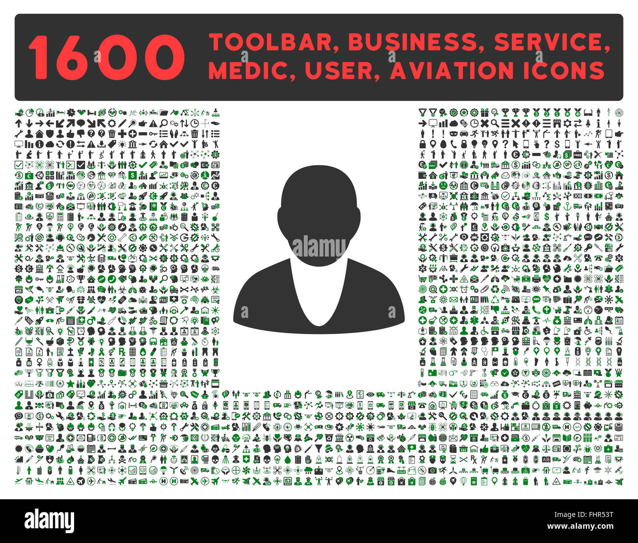 Account Icon with Large Pictogram Collection Stock Photo - Alamy