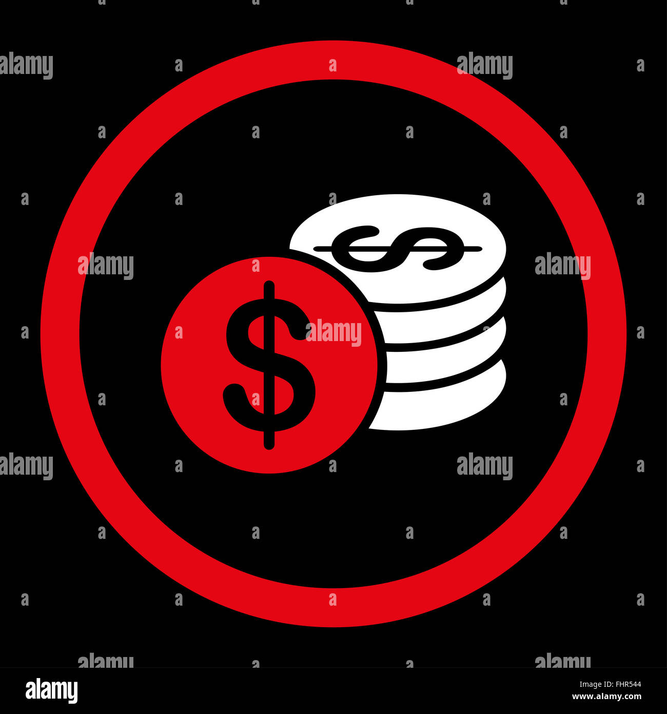 Dollar Coins icon Stock Photo - Alamy