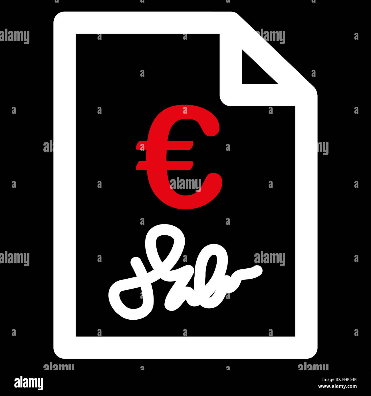 Euro Invoice Icon Stock Photo - Alamy