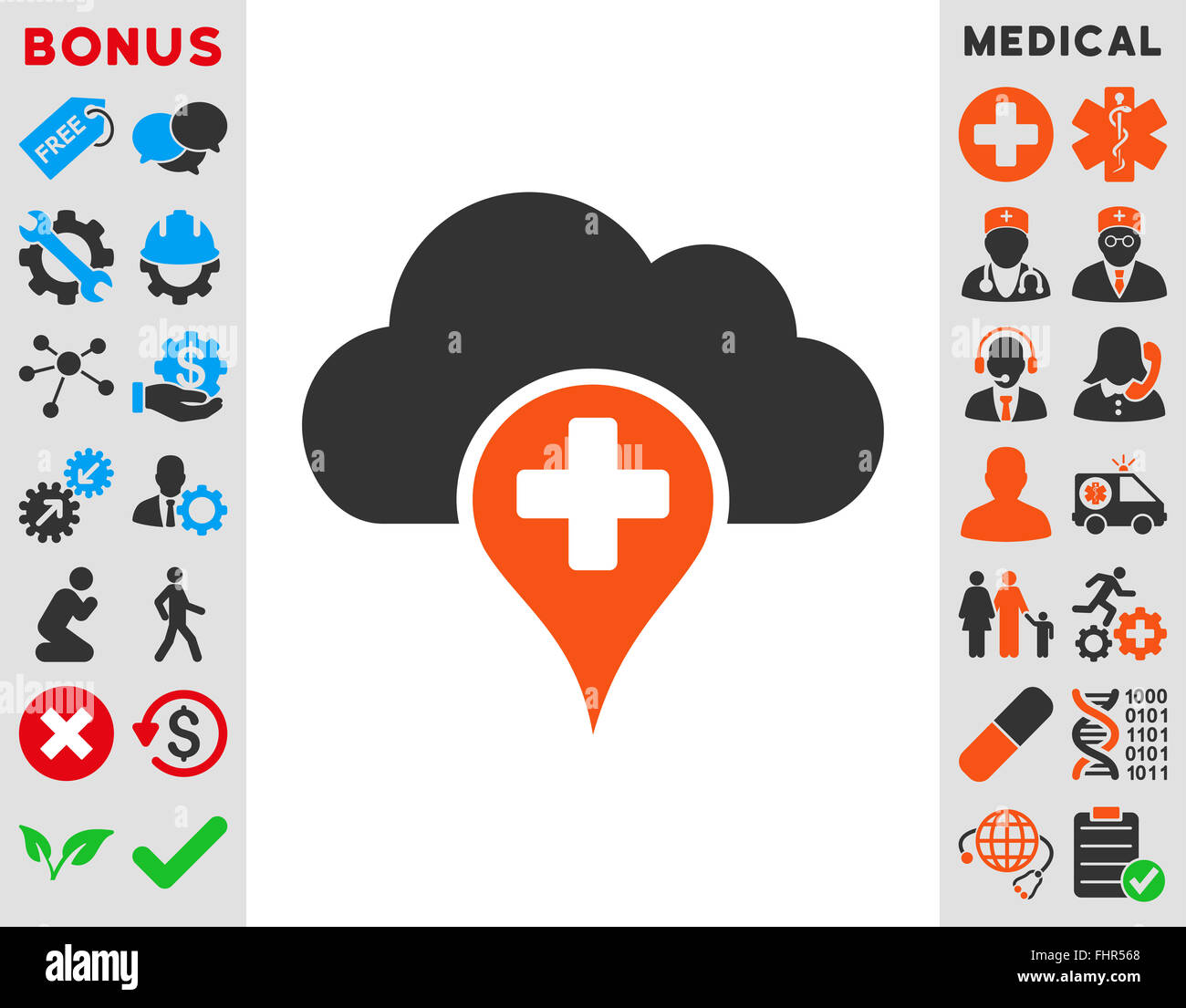 Medical Cloud Icon Stock Photo - Alamy
